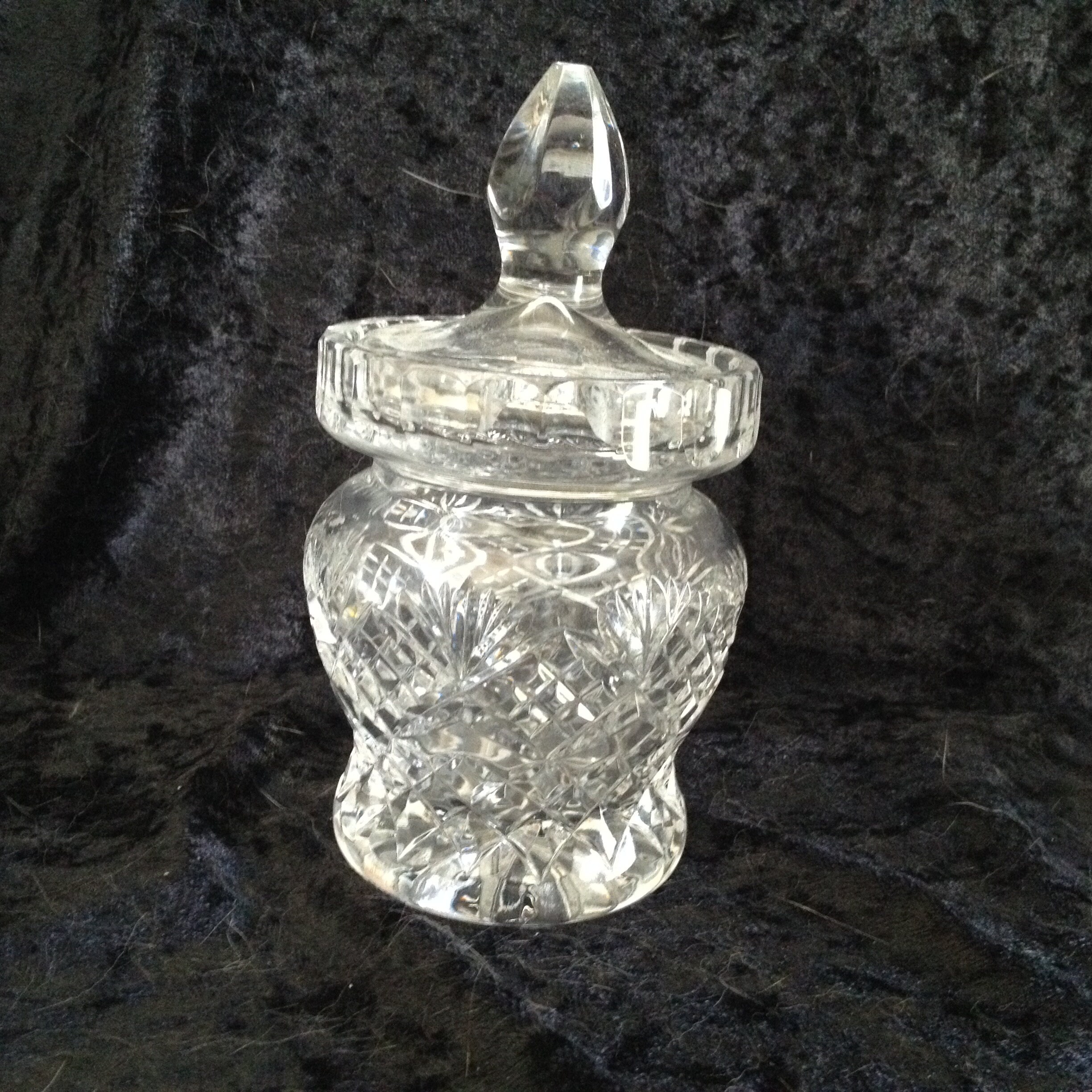 Crystal Jam Jelly Honey Jar Includes Lid W Faceted Knob | Etsy