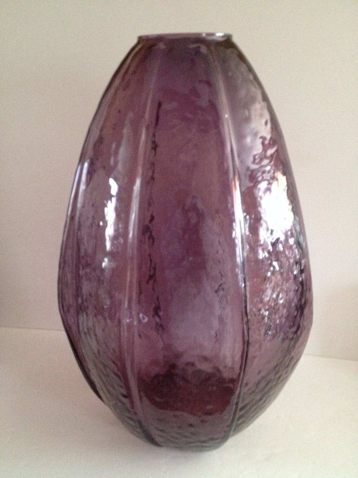 Pilgrim Glass Company Masterwork Collection Plum Glass Pleats Etsy