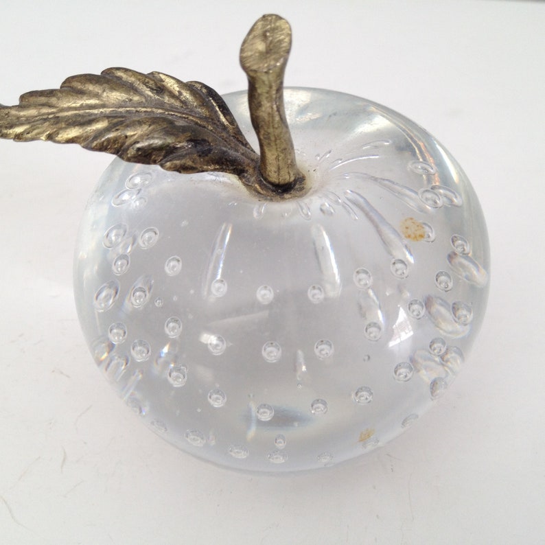 Silvestri Blown Glass Apple With Controlled Forever Bubbles - Etsy