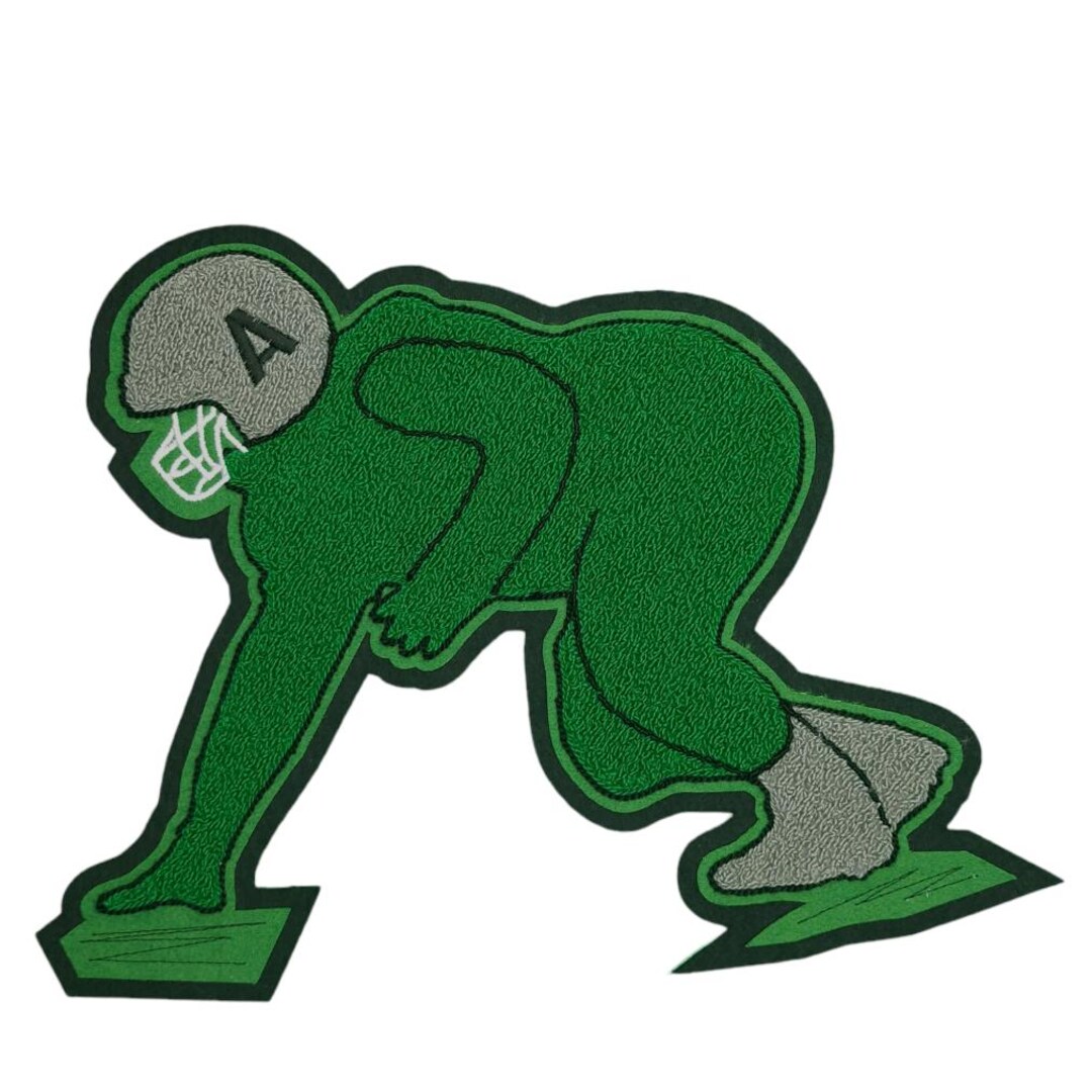 Letterman Jacket Chenille Linebacker Mascot Patch M60053 - 4 My Jacket ...