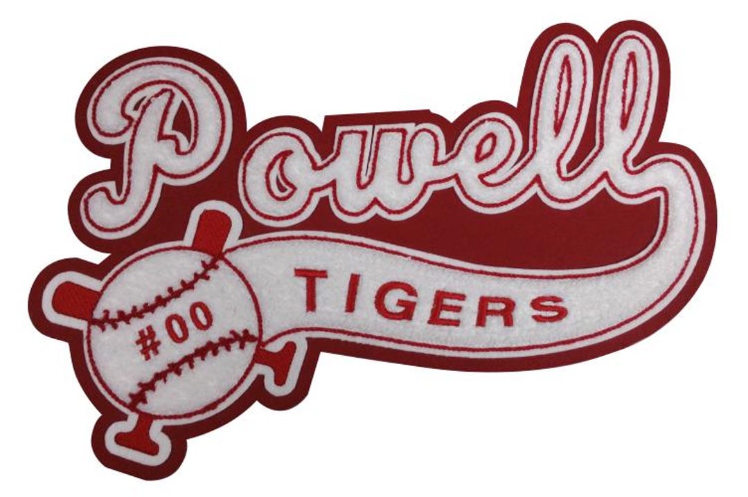 Chenille Letter Jacket Script Name With Baseball and Bat Sport Insert ...