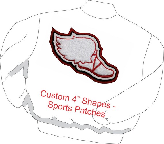 Chenille Track Foot High School Jacket Patch 4 Size - Etsy
