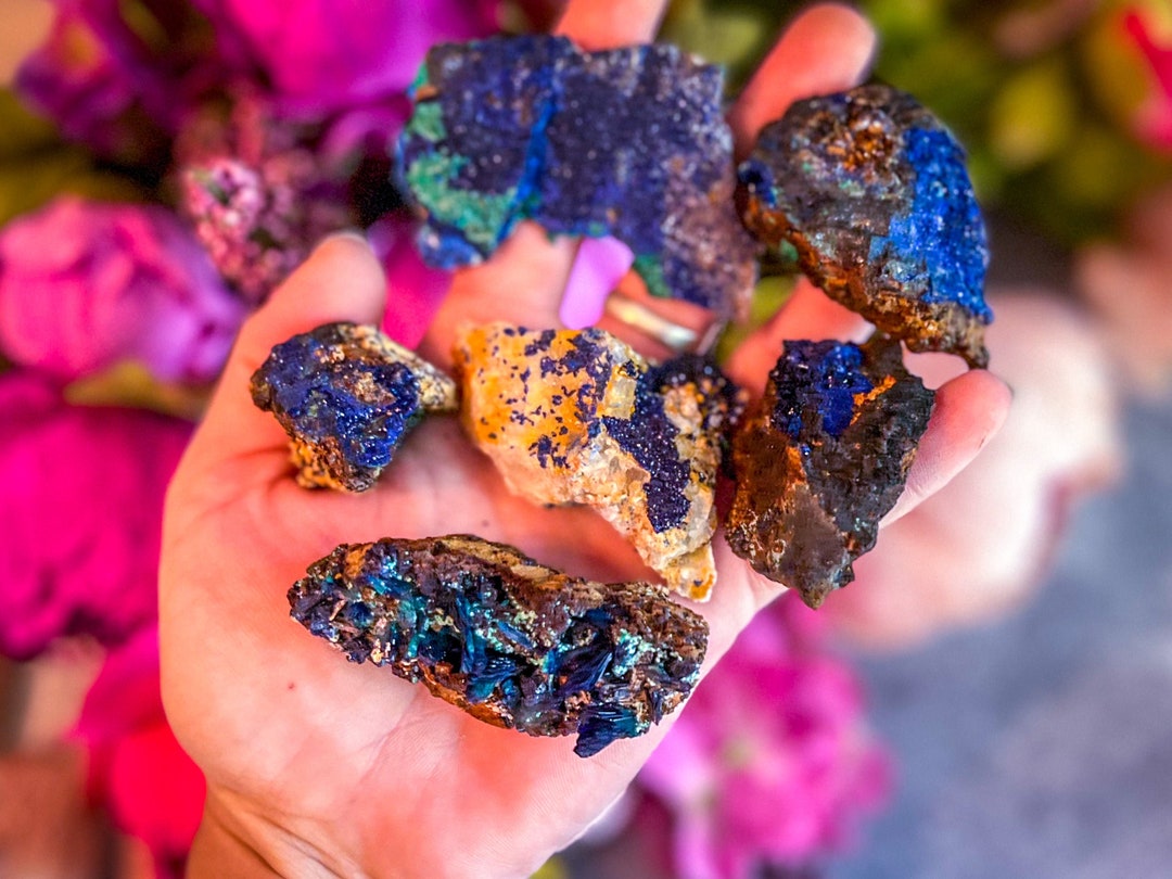 Raw Azurite Clusters From Morocco - Etsy