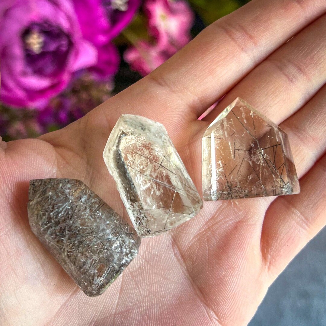 Rutilated Quartz Mini Towers, Tiny Rutile Quartz Points, Polished ...