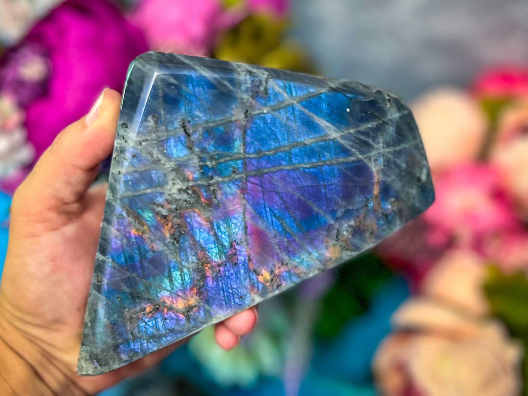 1 Lb Purple Flash Labradorite Freeform: Ethically Sourced Crystal - Etsy