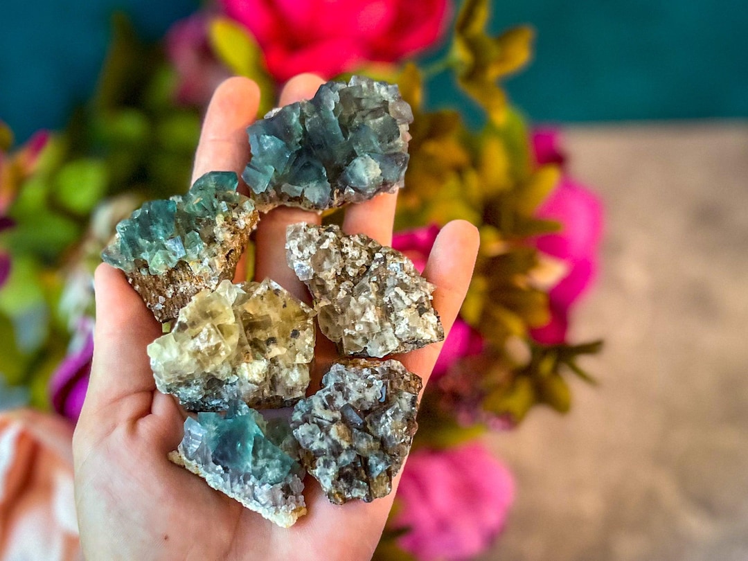 RARE Lady Annabella Fluorite Clusters, Green Purple Yellow and Clear ...