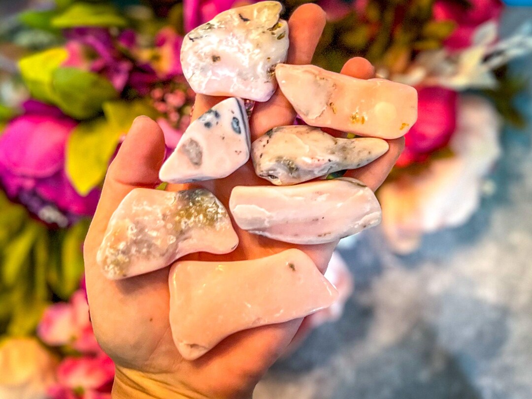 Peruvian Pink Opal Slabs, Partially Polished - Etsy