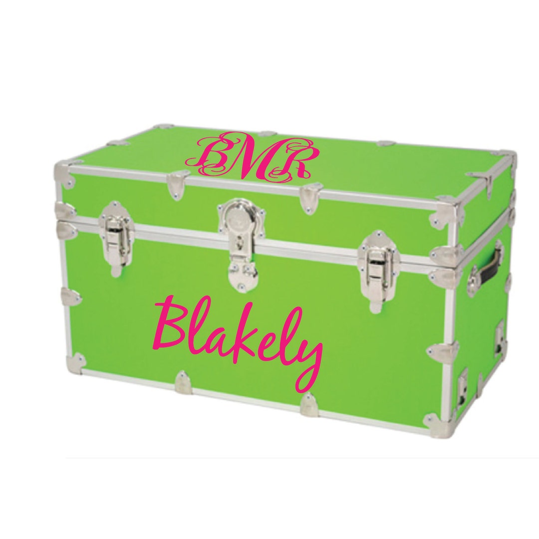Monogram Vinyl Trunk Decal (monogram & Name Set) - Etsy