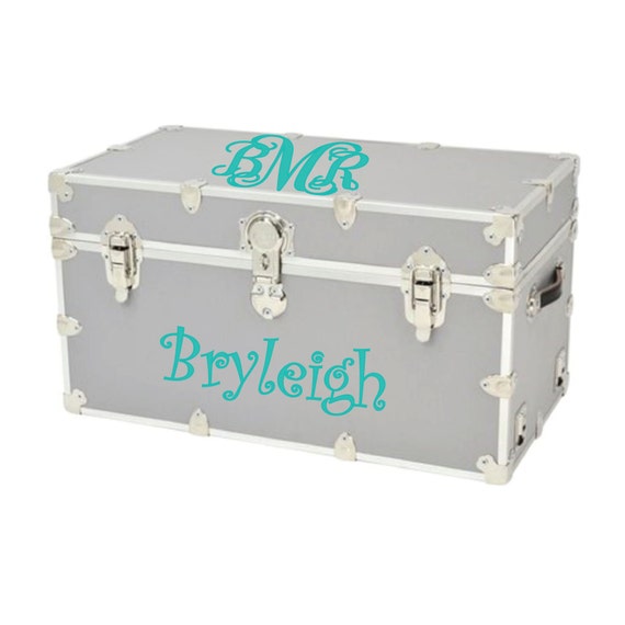 Monogram Vinyl Trunk Decal monogram & Name Set | Etsy