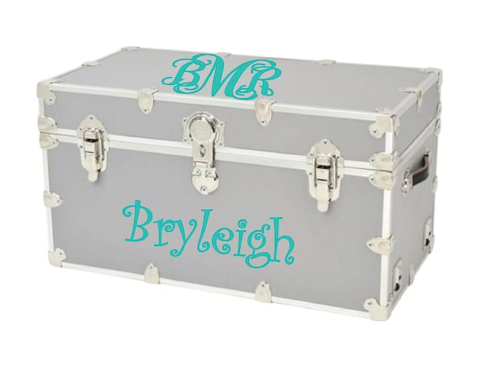 Monogram Vinyl Trunk Decal monogram & Name Set - Etsy