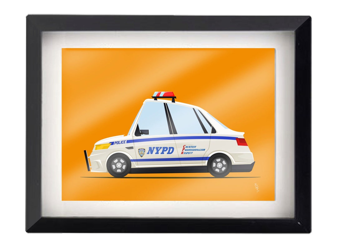5"x7" NYPD Interceptor Illustration - Etsy