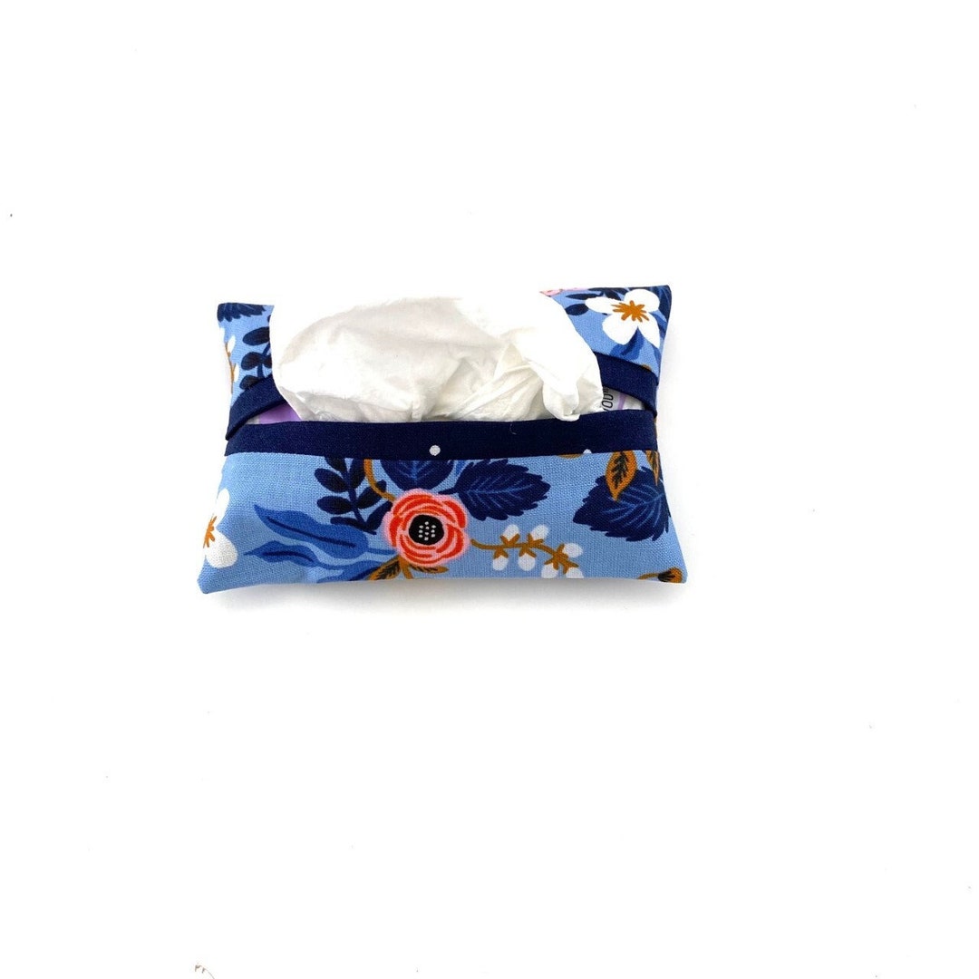 Floral Pocket Tissue Holder, Fabric Pocket Tissue Case, Fabric Tissue ...