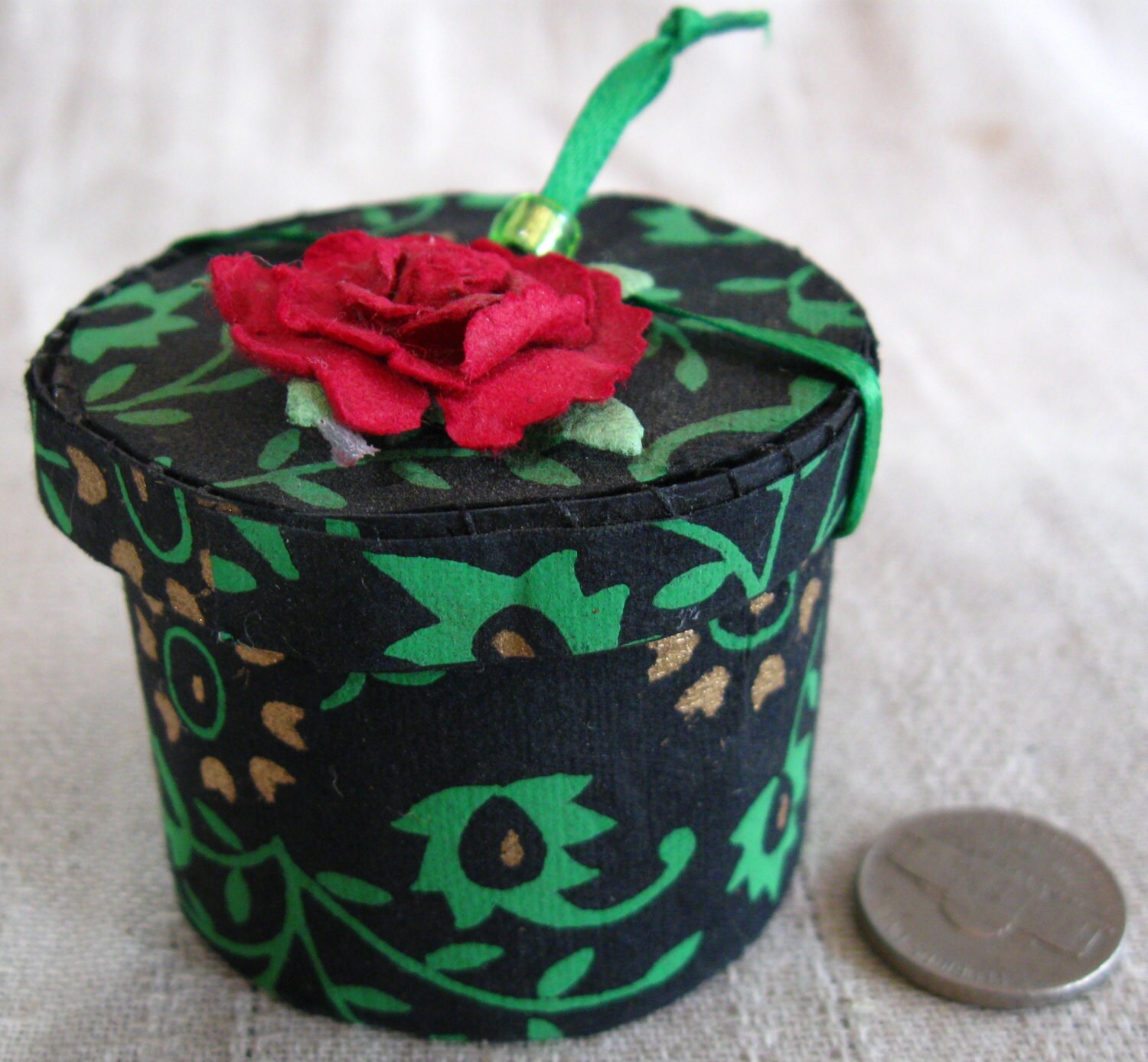 Tiny Hat in Tiny Black Hat Box - Etsy