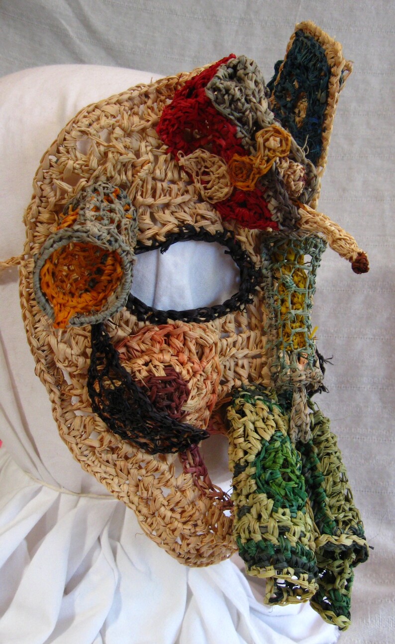 Demon of Vice Raffia Mask - Etsy