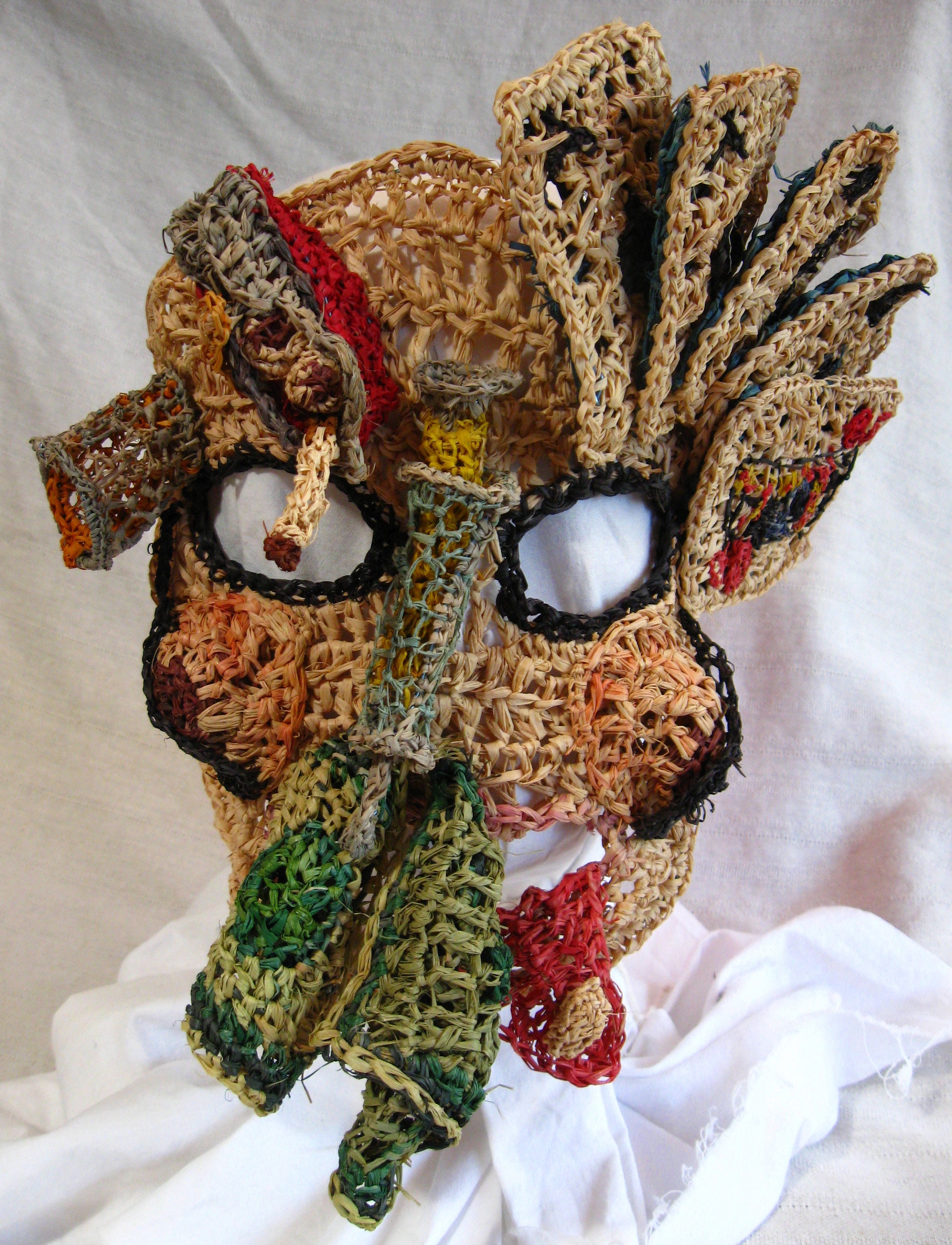 Demon of Vice Raffia Mask - Etsy