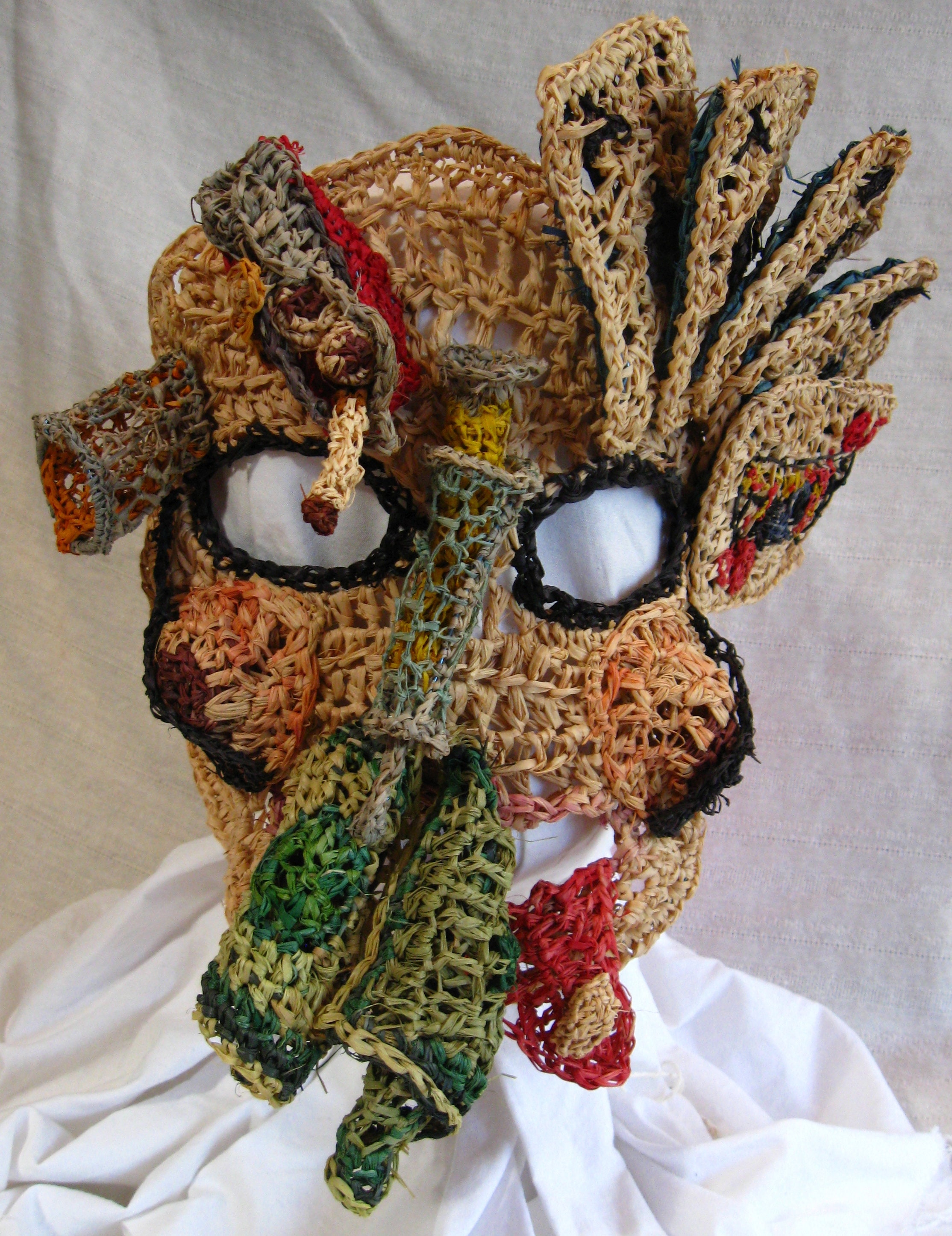 Demon of Vice Raffia Mask - Etsy