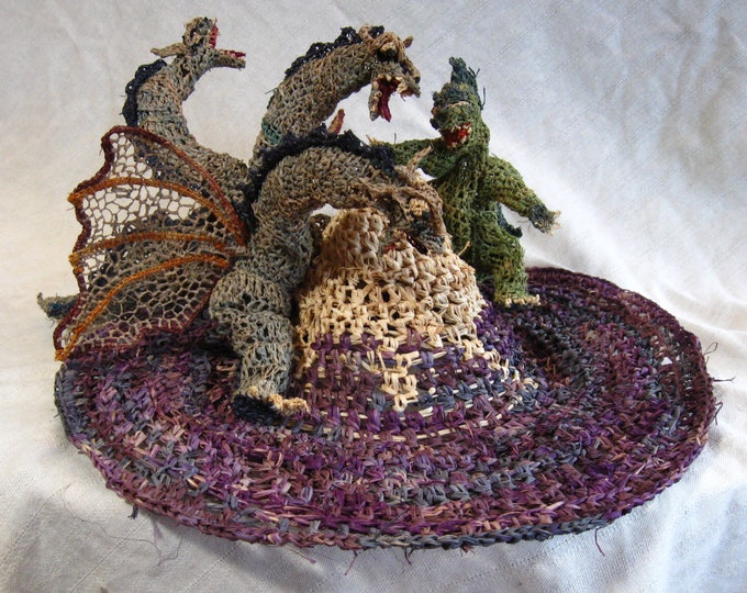 Godzilla V. King Ghidorah on Mount Fuji Hat (kaiju Series #1) - Etsy