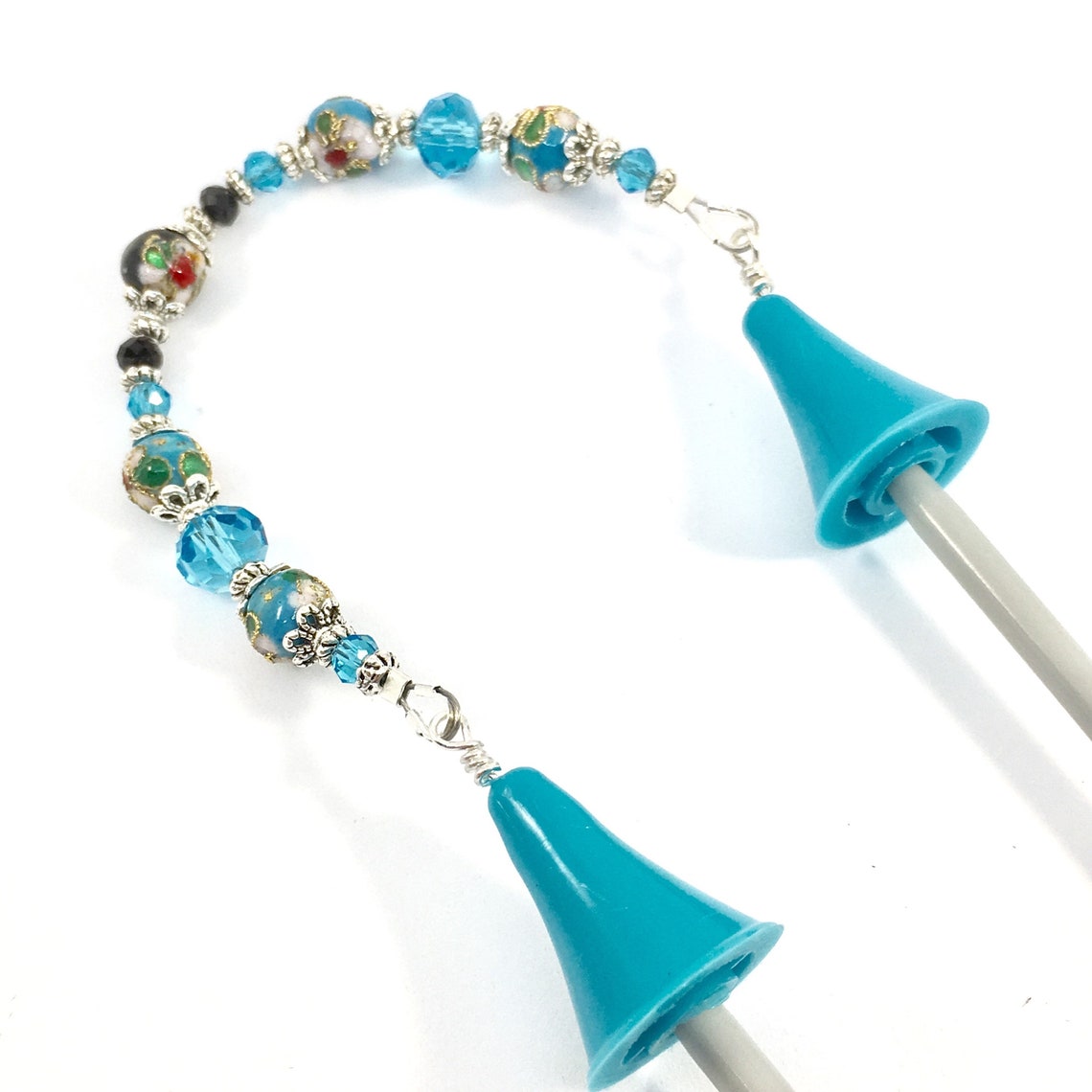 Knitting Needle Tip Protectors Beaded Handmade Point Protector for ...
