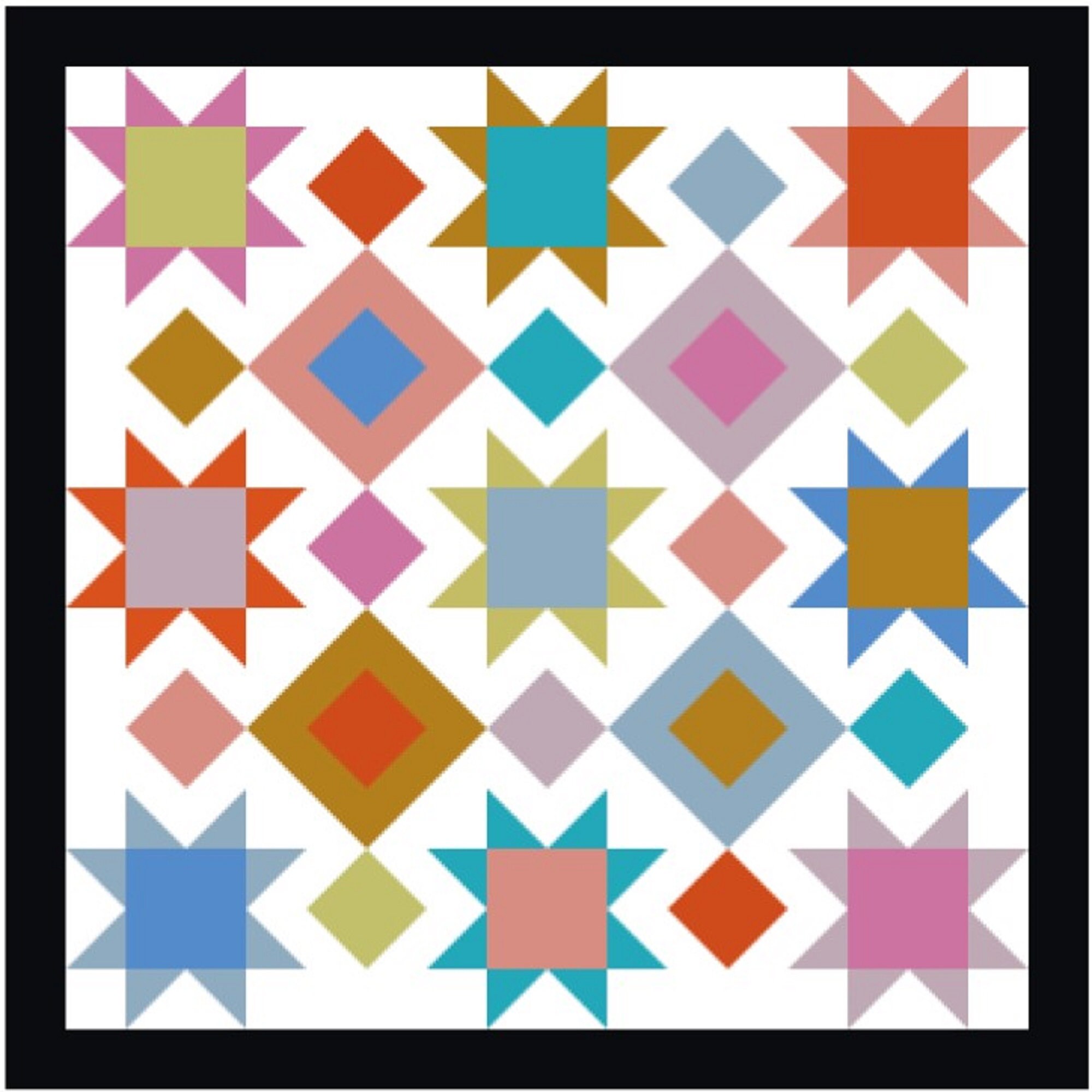 Stars and Diamonds Digital PDF Quilt Pattern | Etsy