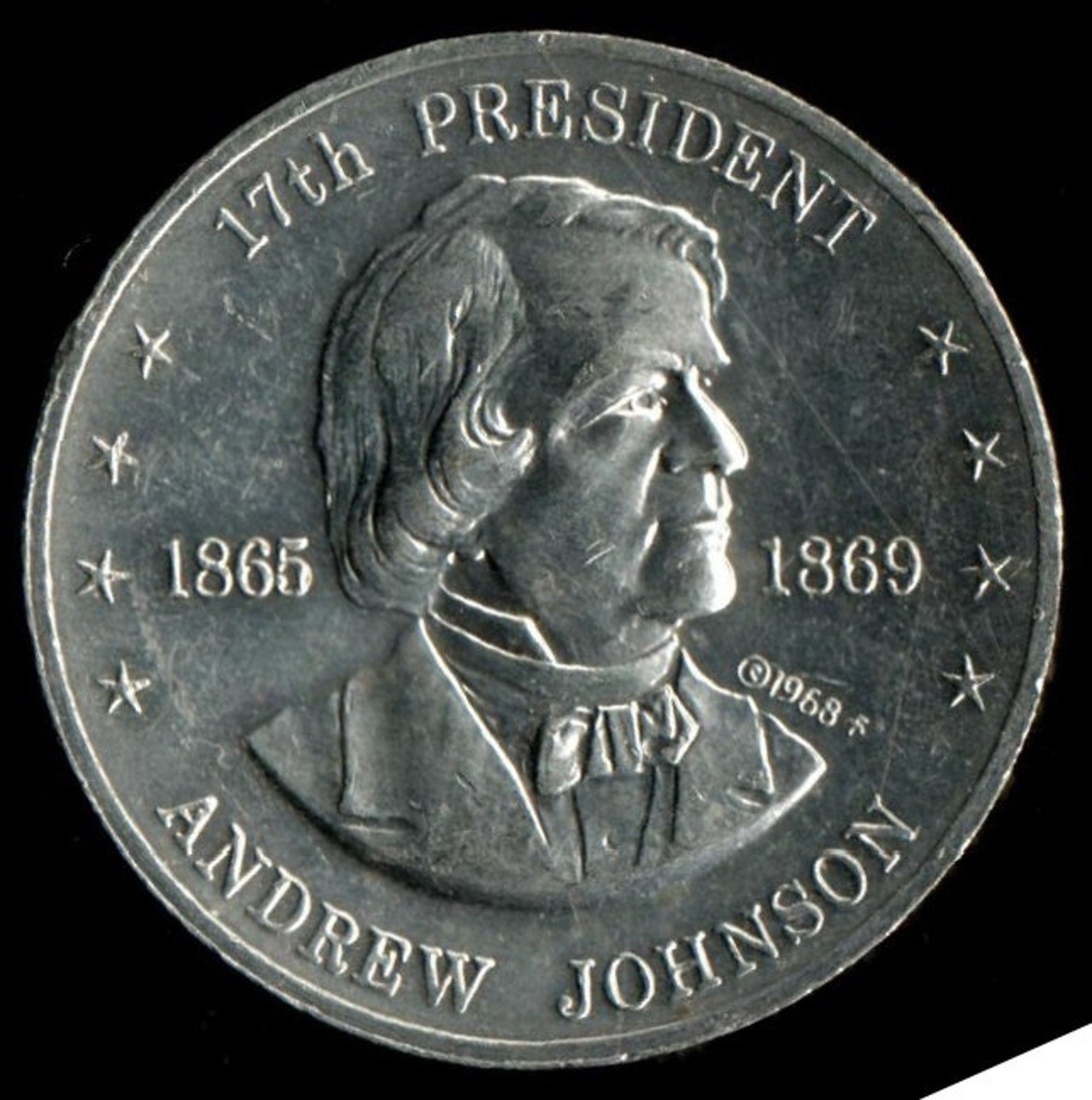 1968 President Andrew Johnson Token Shell corporation. coin | Etsy