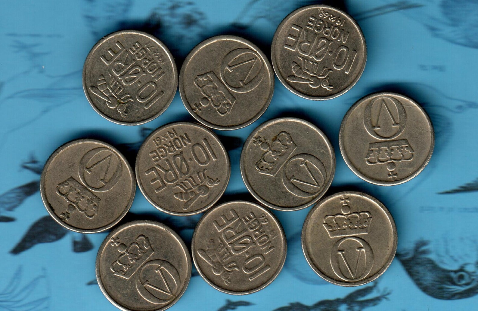 10 Ore Norway Honey Bee coin lot of 10 coins Pollinator | Etsy