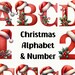 Watercolor Christmas Alphabet Clipart Christmas Letter - Etsy