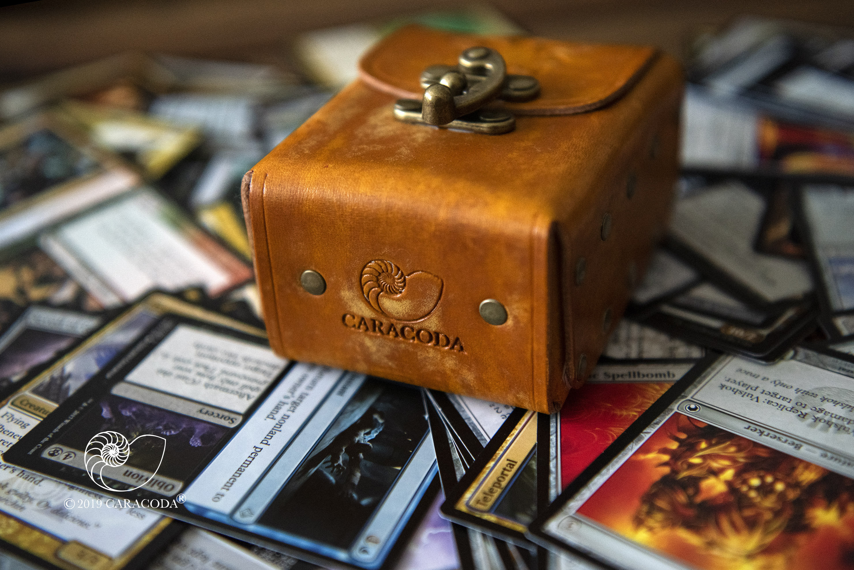 MTG 80 Single Sleeved Leather Case Card Box Trading Cards | Etsy