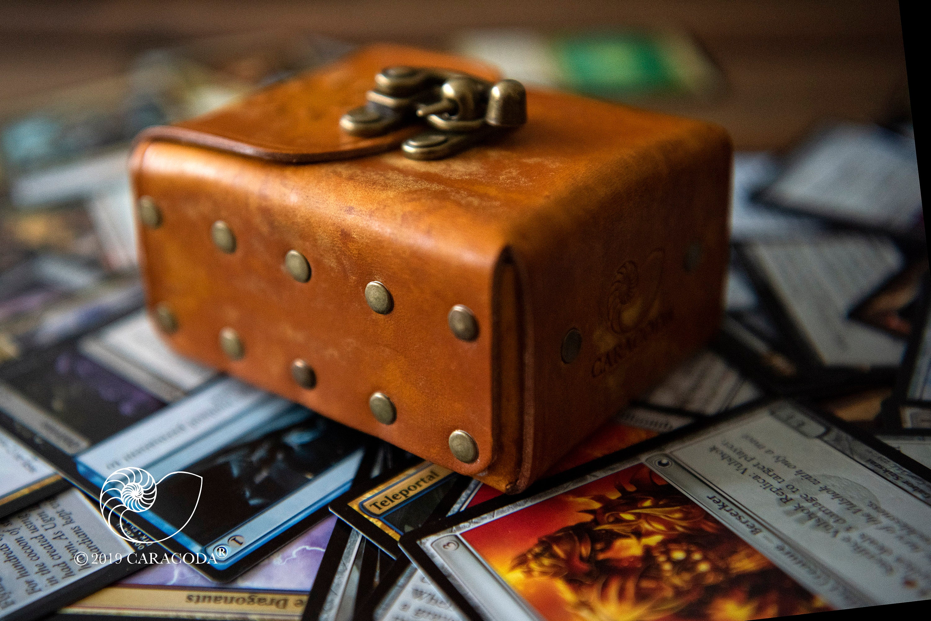 MTG 80 Single Sleeved Leather Case Card Box Trading Cards | Etsy