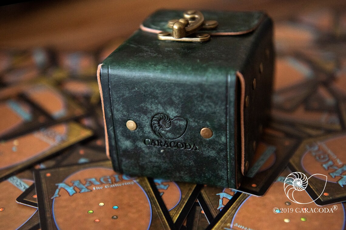 MTG 100 Single Sleeved Leather Case Card Box Trading Cards - Etsy UK