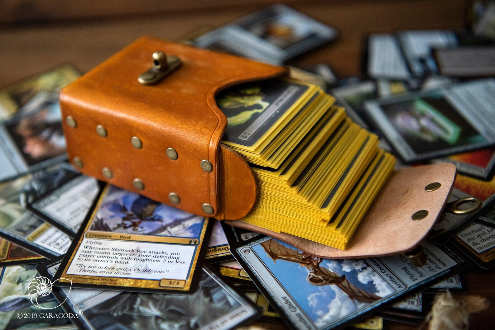 MTG 80 Single Sleeved Leather Case Card Box Trading Cards | Etsy