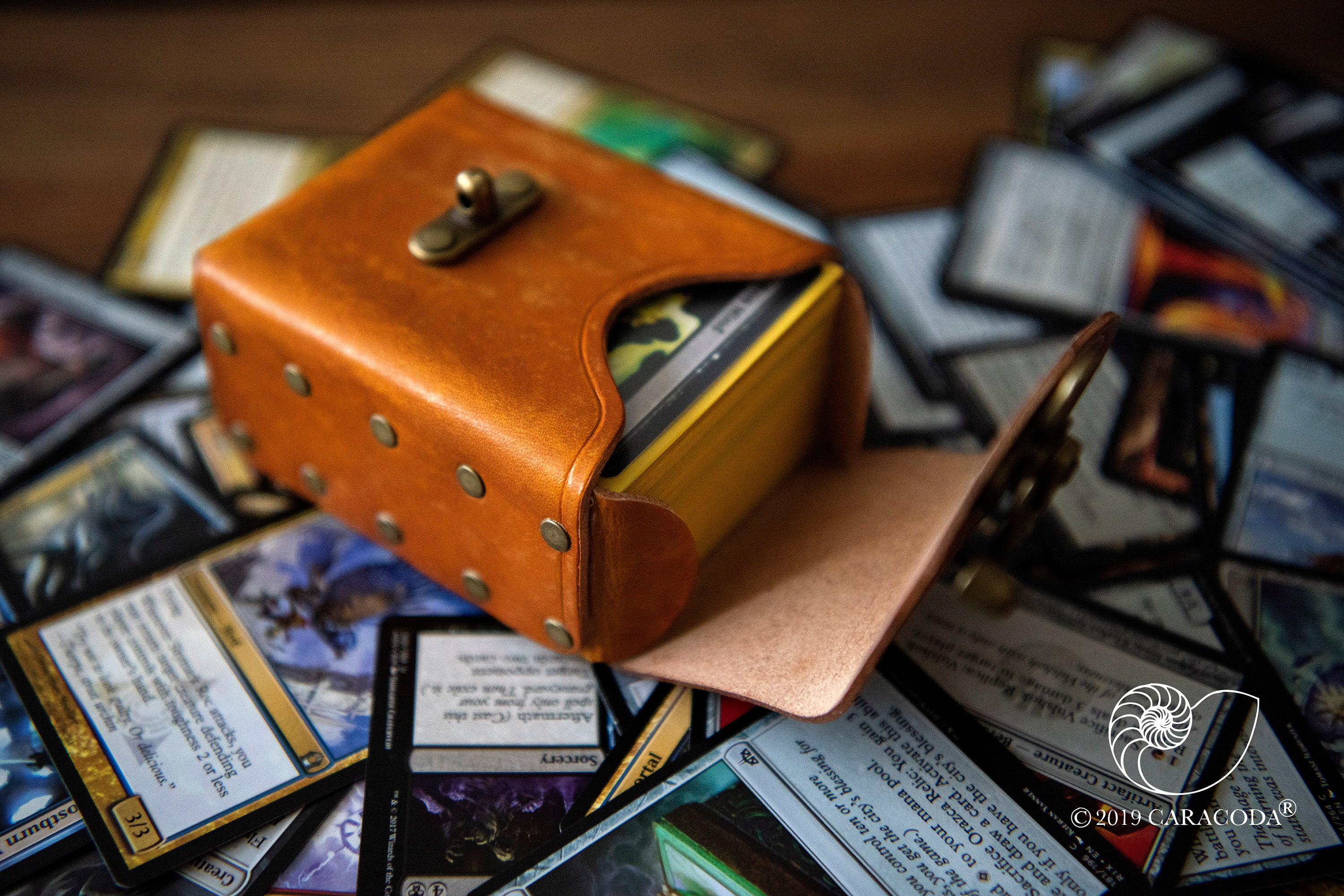 MTG 80 Single Sleeved Leather Case Card Box Trading Cards | Etsy