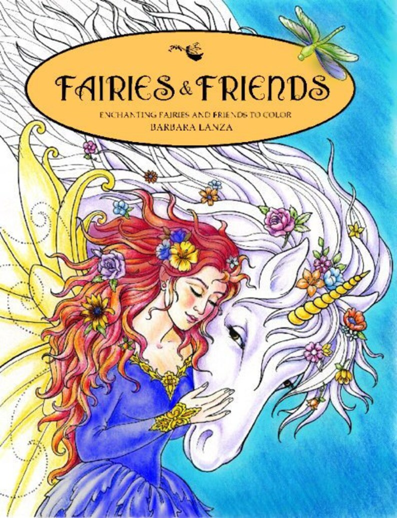 Fairies & Friends PDF Coloring Book for Download - Etsy