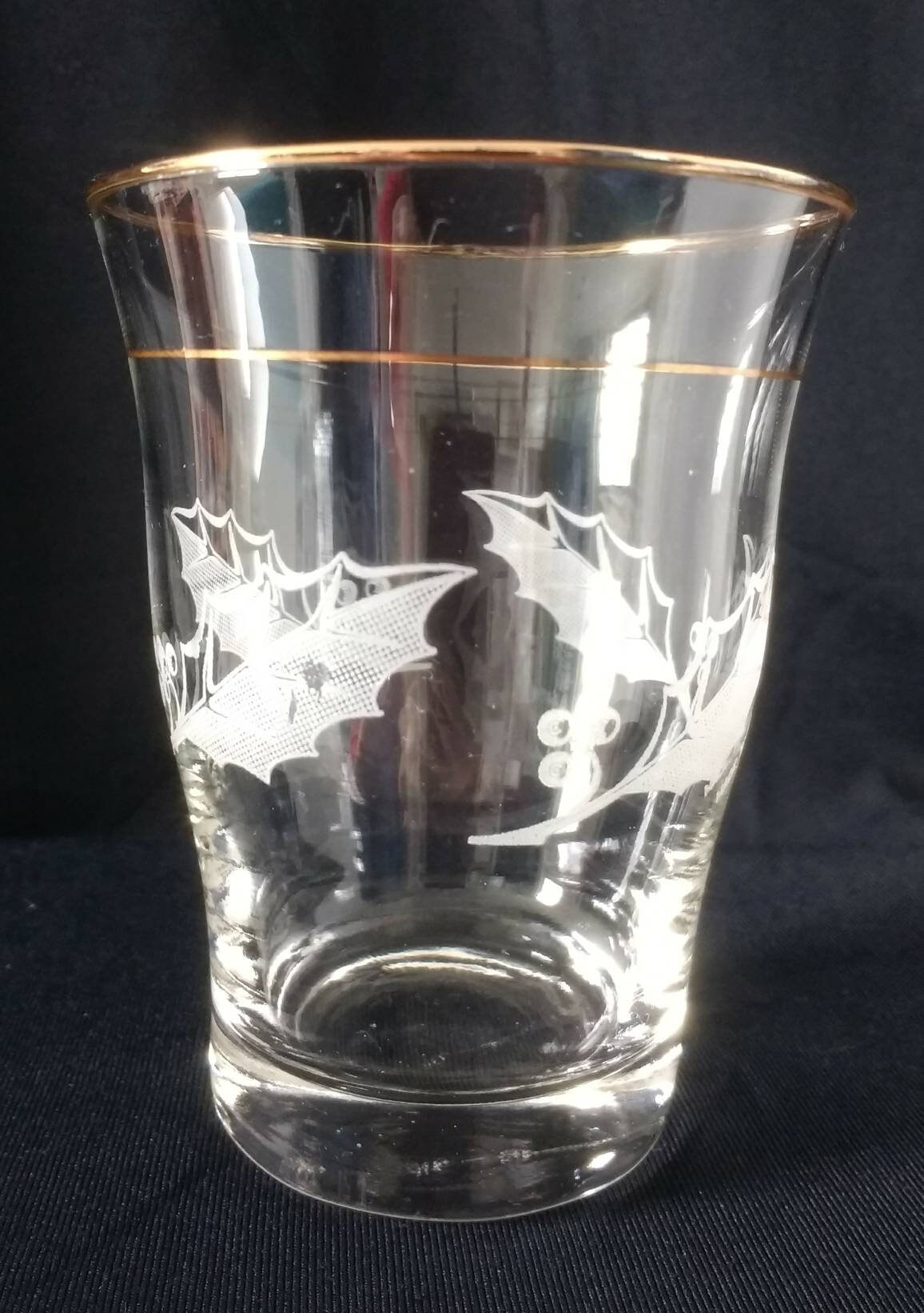 Vintage Christmas Tumblers Holly Leaf Design Mid Century Etsy