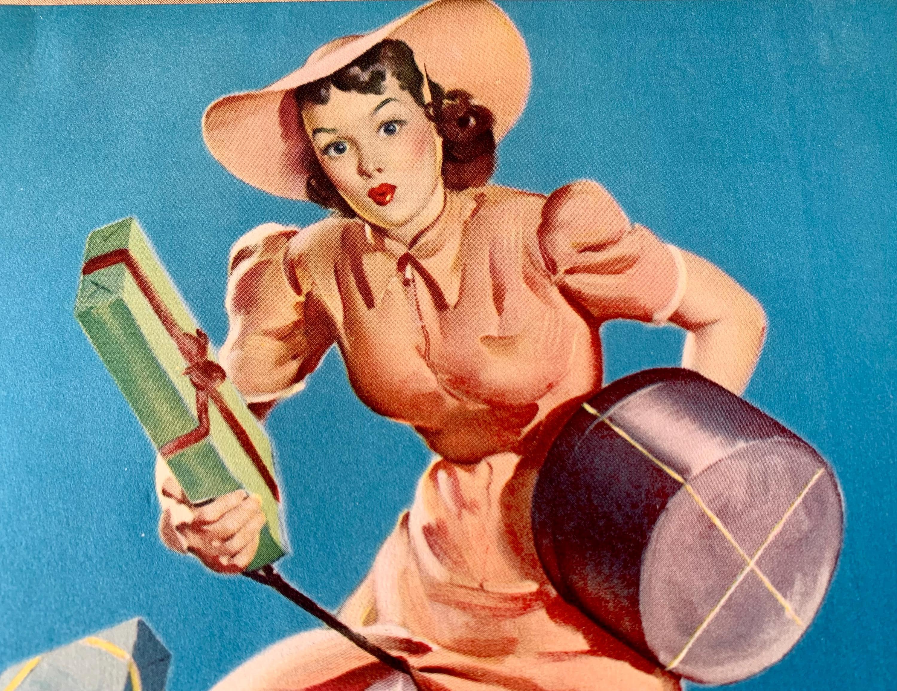 Original Complete Gil Elvgren 1953 Pin up Calendar US Stationery Corp ...