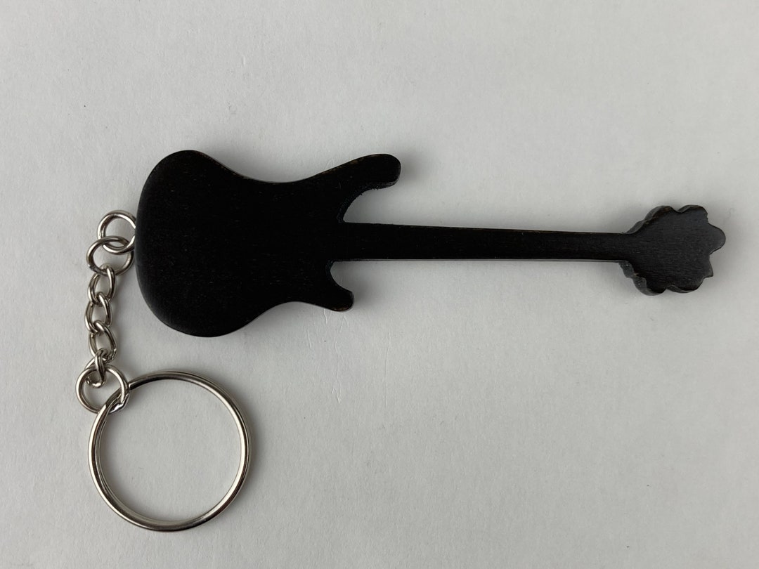 Poplar Wood Bass Guitar Keychain in Rickenbacker 4003 Style - Etsy