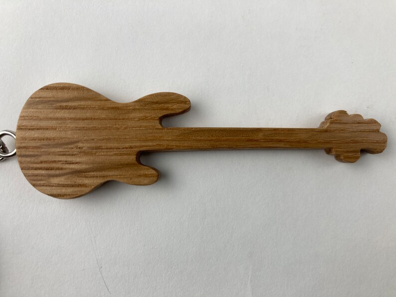 Oak Wood Bass Guitar Keychain in Ernie Ball Musicman Style - Etsy