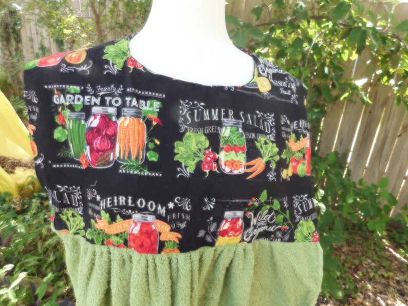 Adult Bib, No Tie Apron, Clothing Protector - Etsy