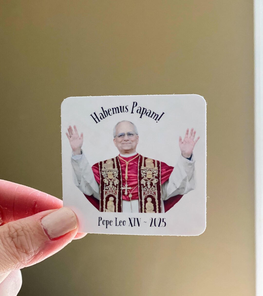 Pope Leo XIV Vinyl Sticker: Habemus Papam Catholic Decal - Etsy