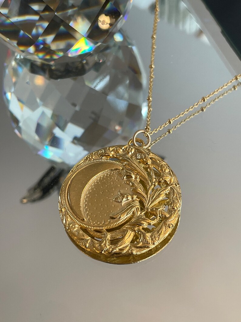 Brass Medallion Pendant - Etsy