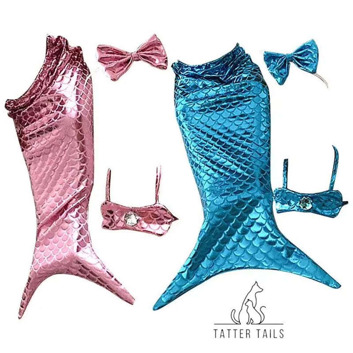 Mermaid Tail for Pets Cat & Dog Mermaid Costume Cute Pet Clothes for ...