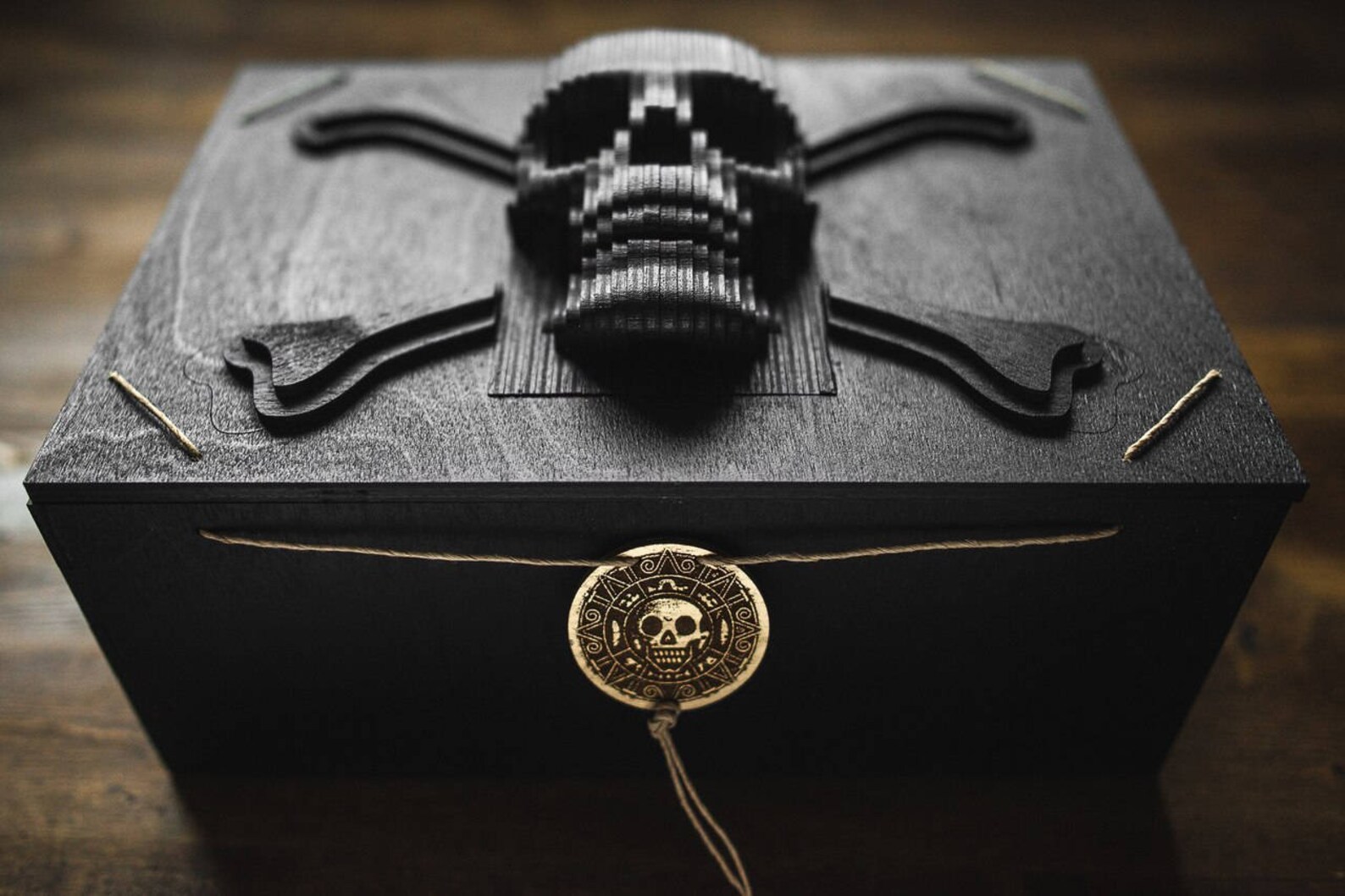 Pirates Chest Wooden Skull Box Pirates of the Caribbean - Etsy