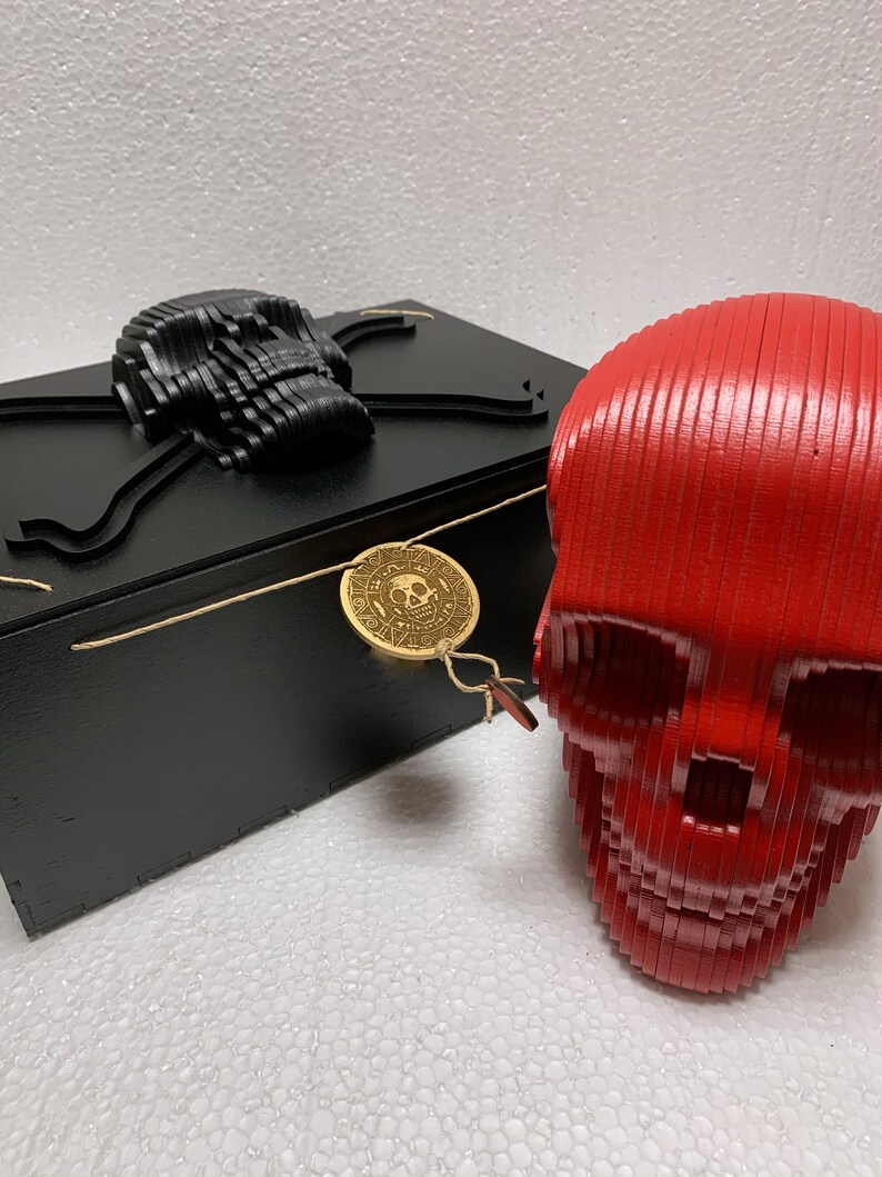 Pirates Chest Wooden Skull Box Pirates of the Caribbean - Etsy