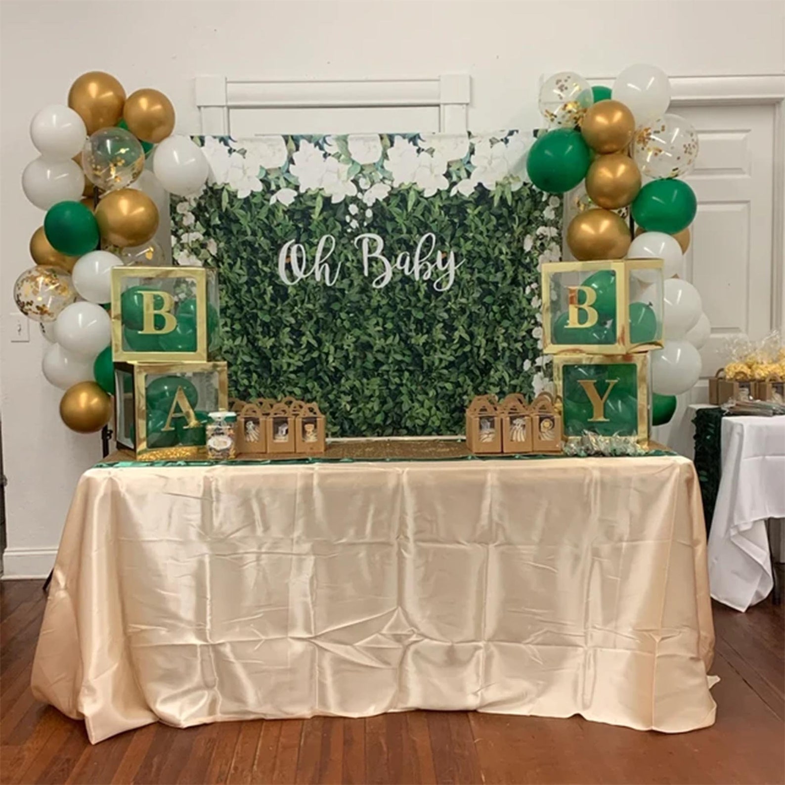 Oh Baby Grass Wall Backdrop Custom Baby Shower Backdrop Oh Baby Hedge ...
