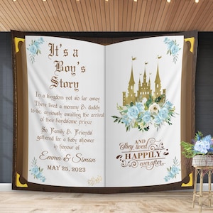 Baby Shower Decoration Boy Story Banner Welcome Baby Ceremony Backdrop ...