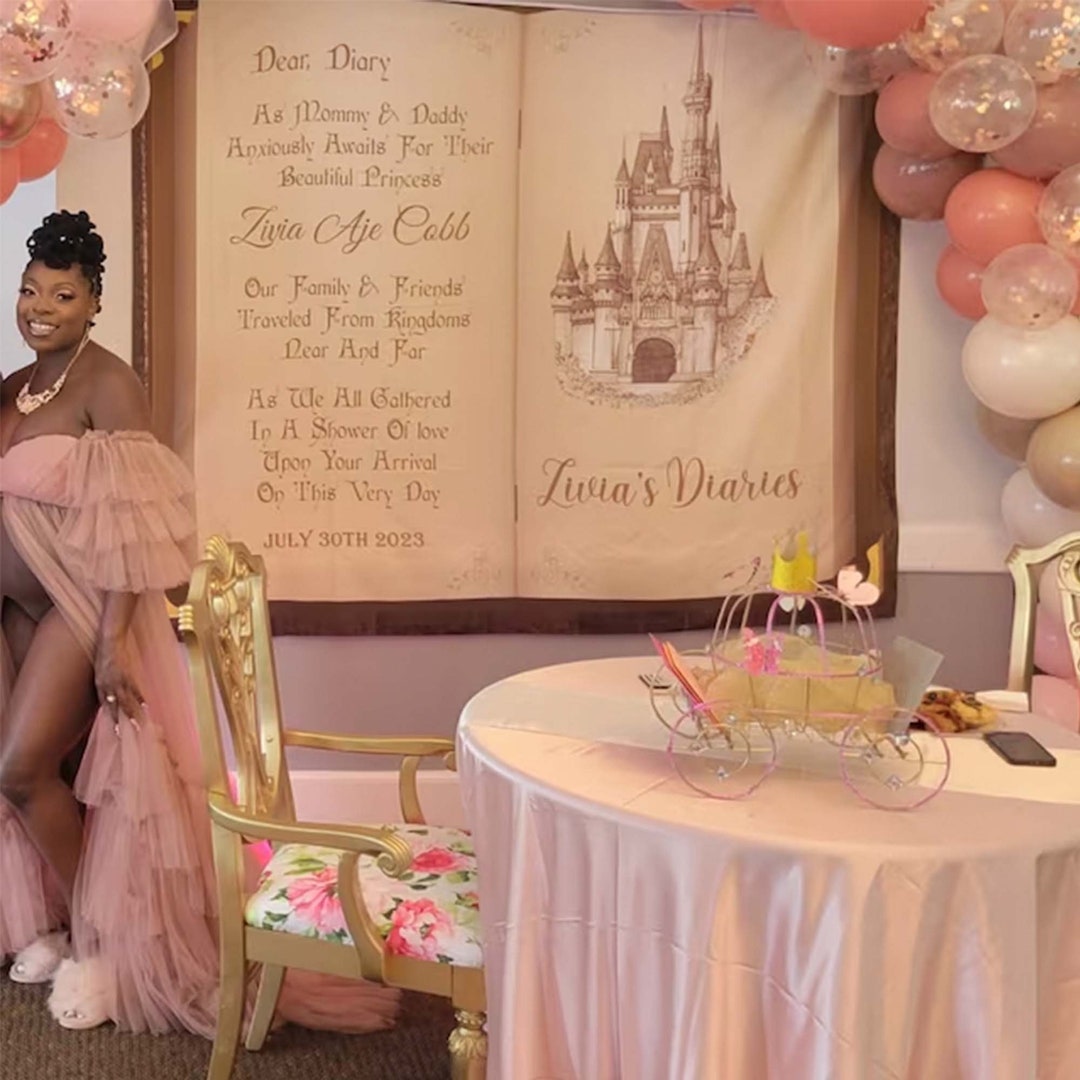 Diary Backdrop Baby Shower Diaries Baby Shower Decoration Ideas Mummy ...