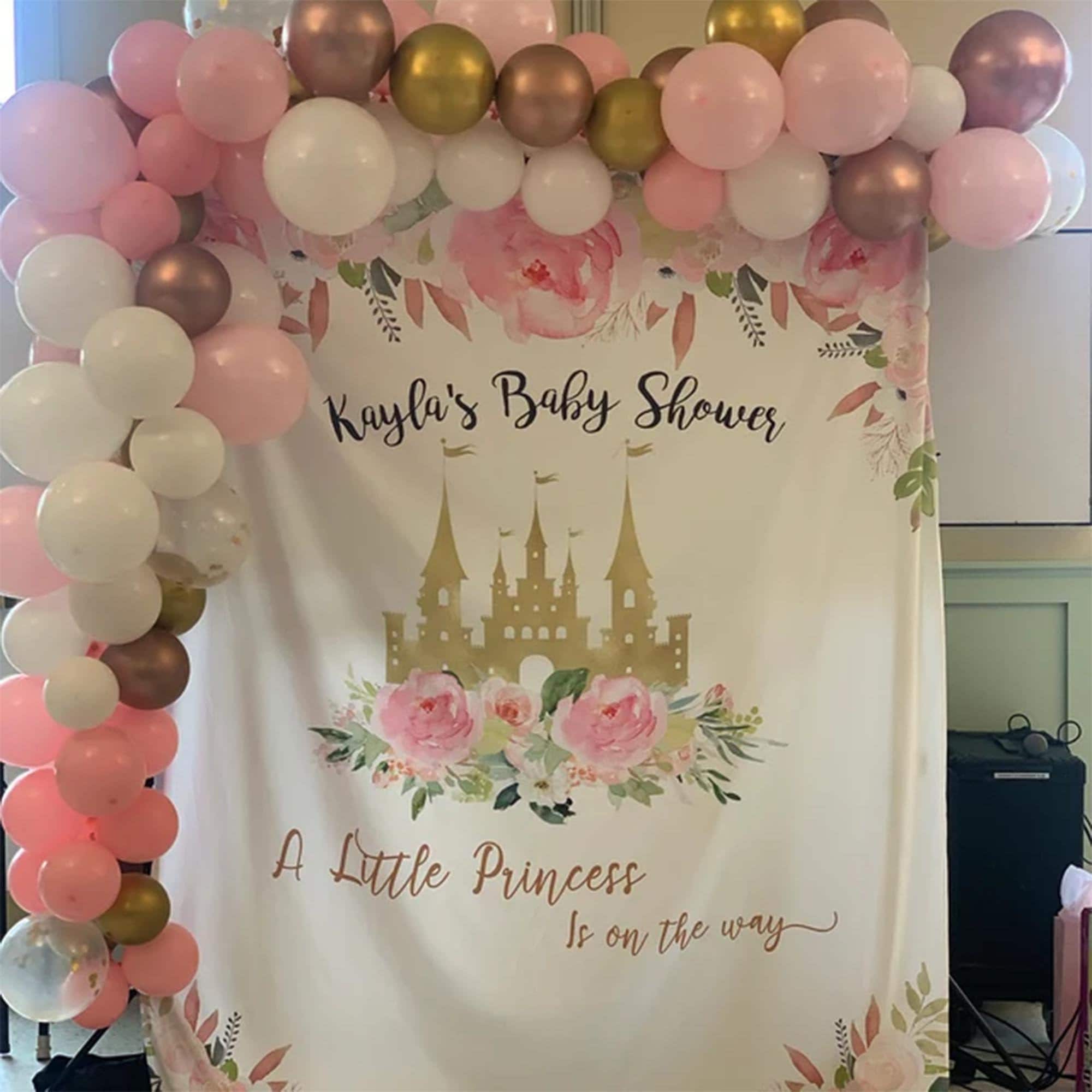 Princess Baby Shower Backdrop Baby Shower Decorations 01BAS02 - Etsy