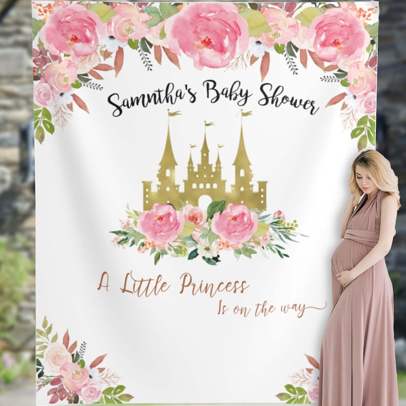 Little Princess Baby Shower Backdrop, Royal Princess Backdrop, A Little ...