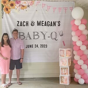 Babyq Backdrop, Baby-q Shower Decor, BBQ Baby Shower Banner, Barbecue ...