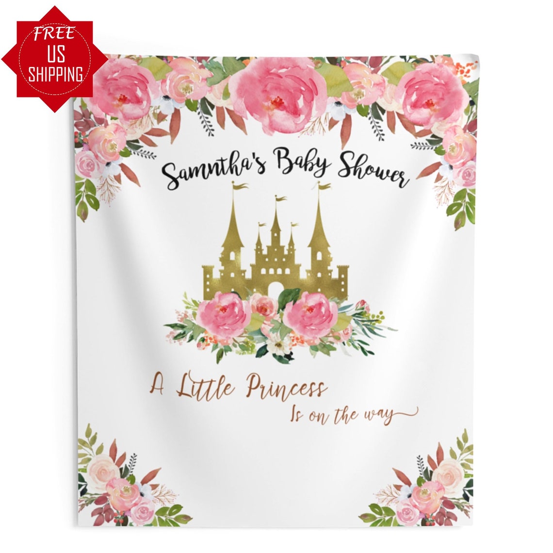 Little Princess Baby Shower Backdrop Royal Princess Backdrop - Etsy