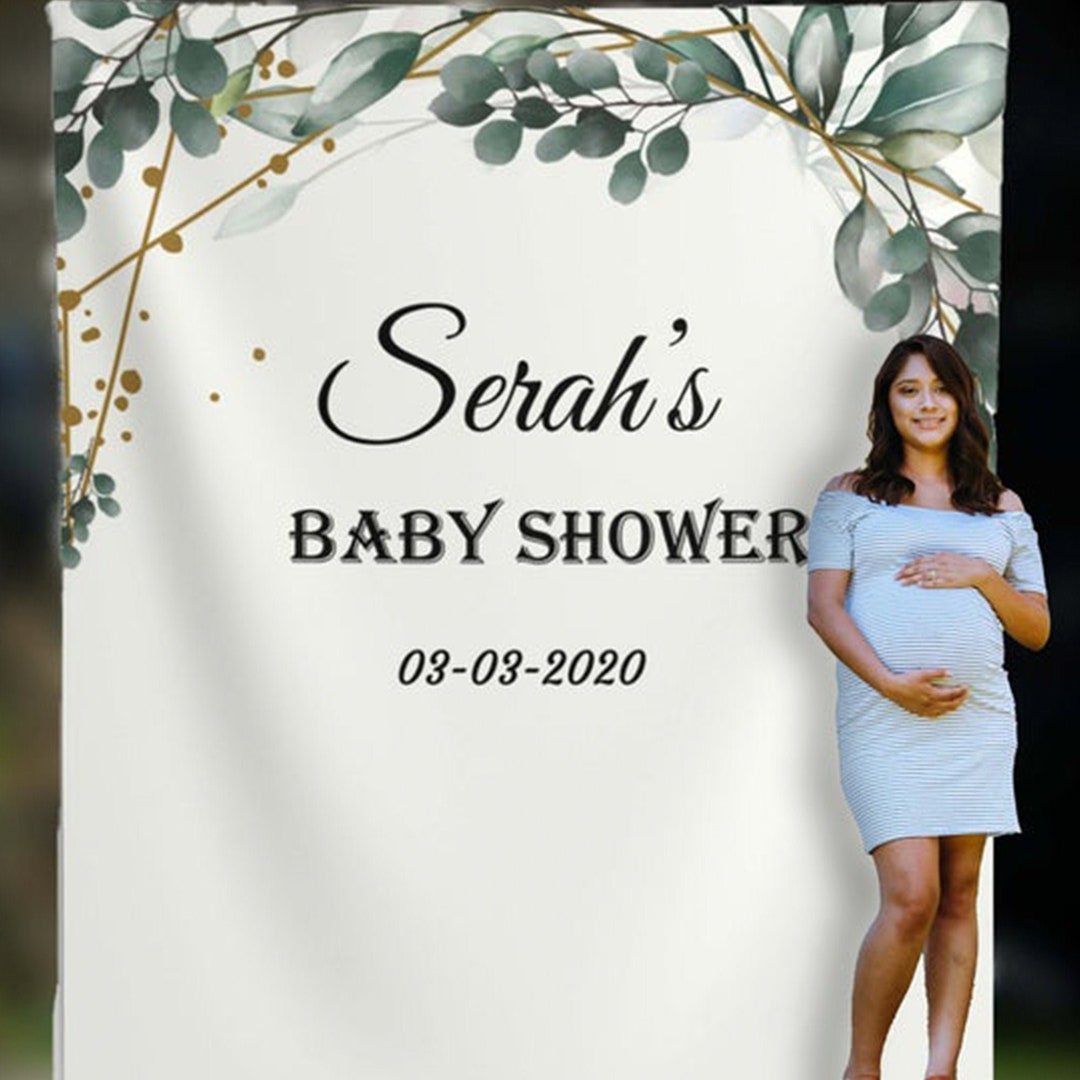 Greenery Backdrop, Baby Shower Backdrop, Custom Photo Backdrop, Bridal ...